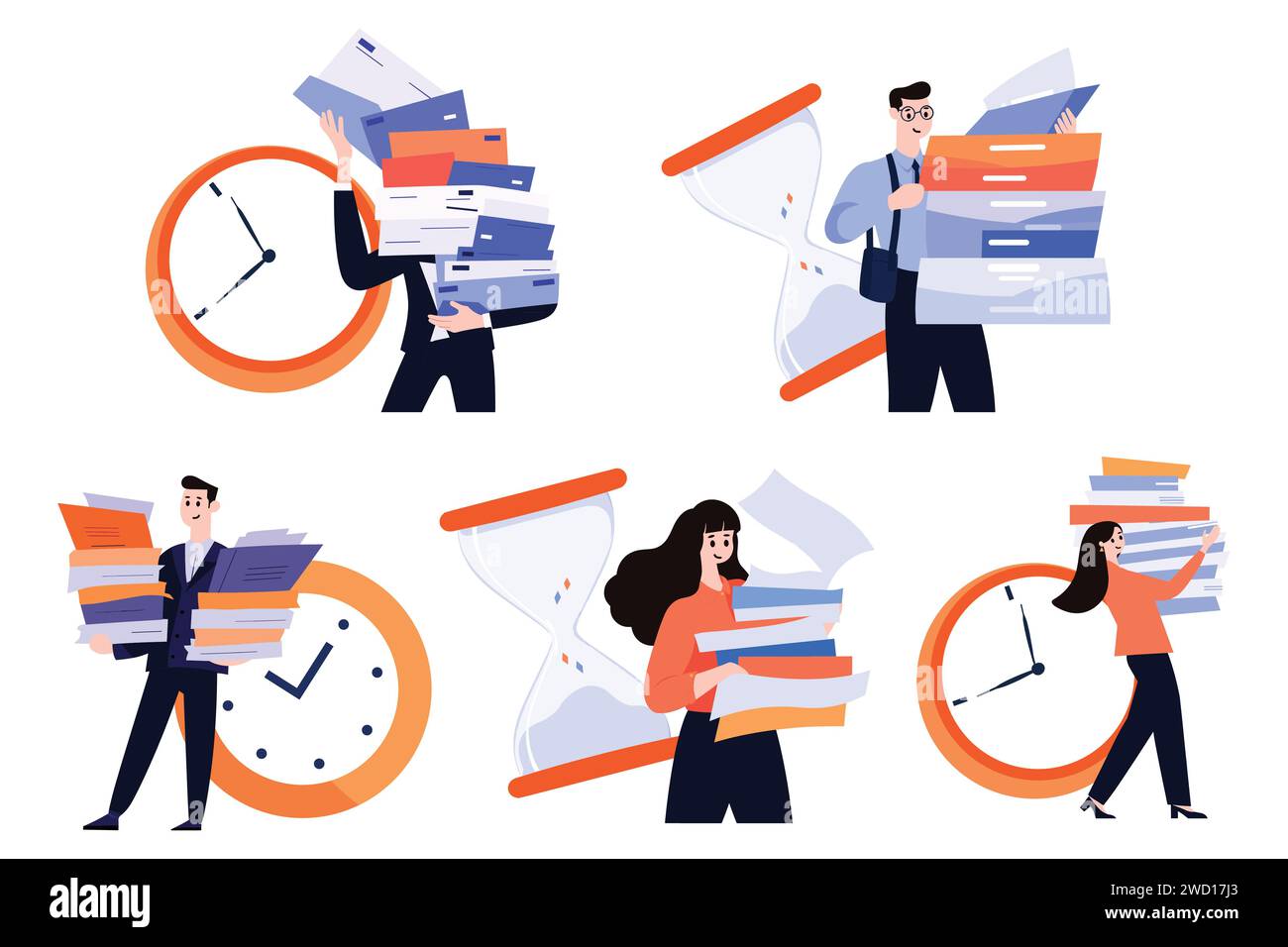 Employee working hard Stock Vector Images - Alamy