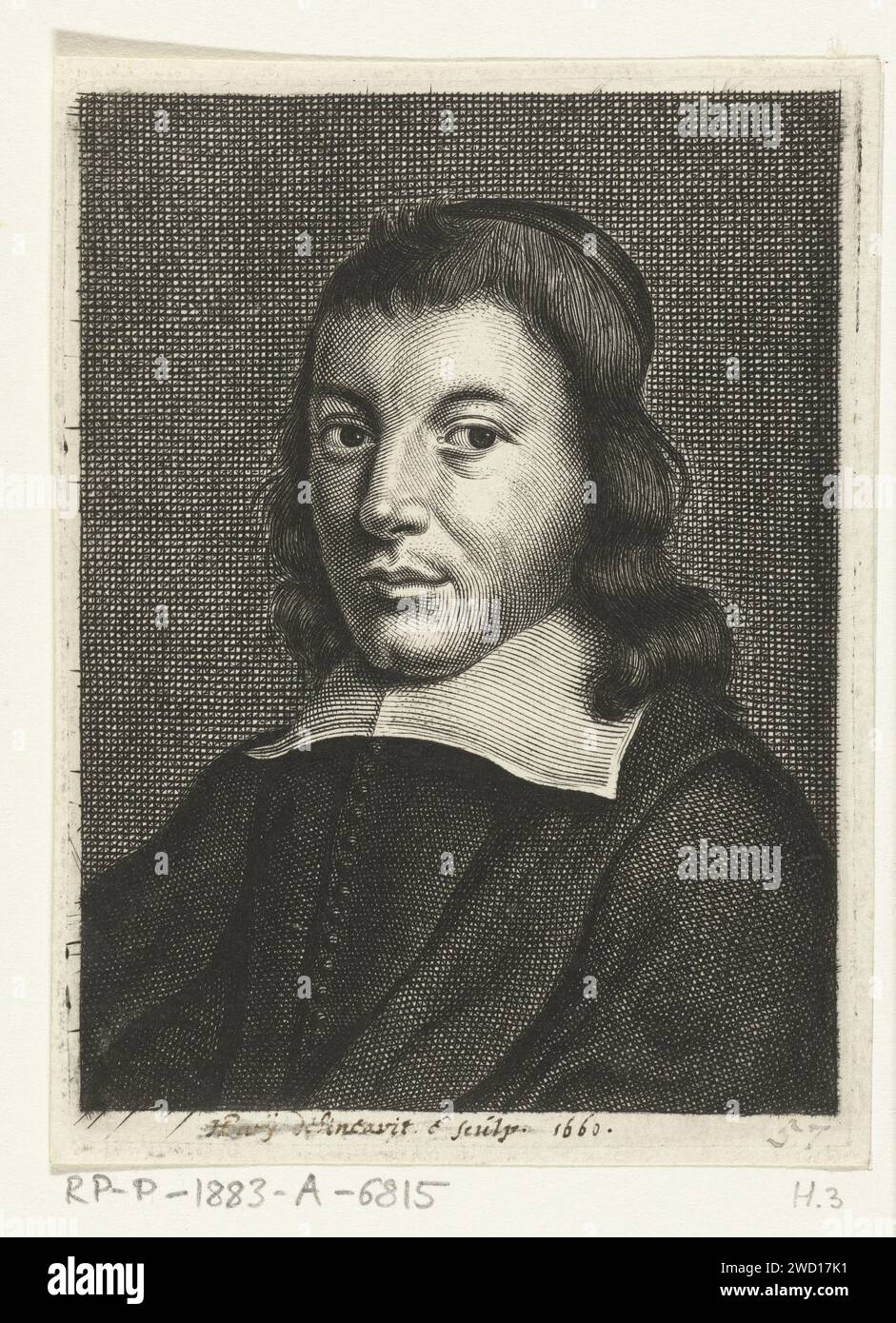 Self -portrait with cap, Hendrik Bary, 1660 print Netherlands paper ...