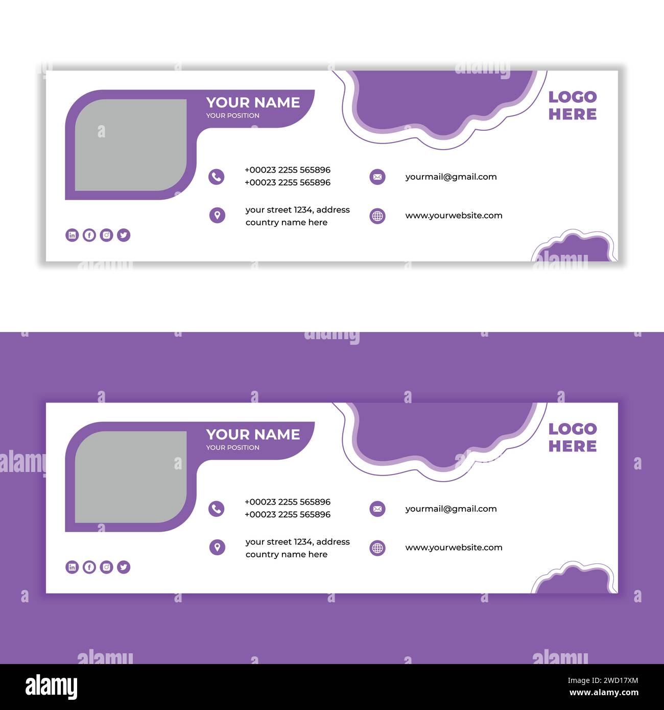 Professional Email Signature Design Template Stock Vector Image And Art