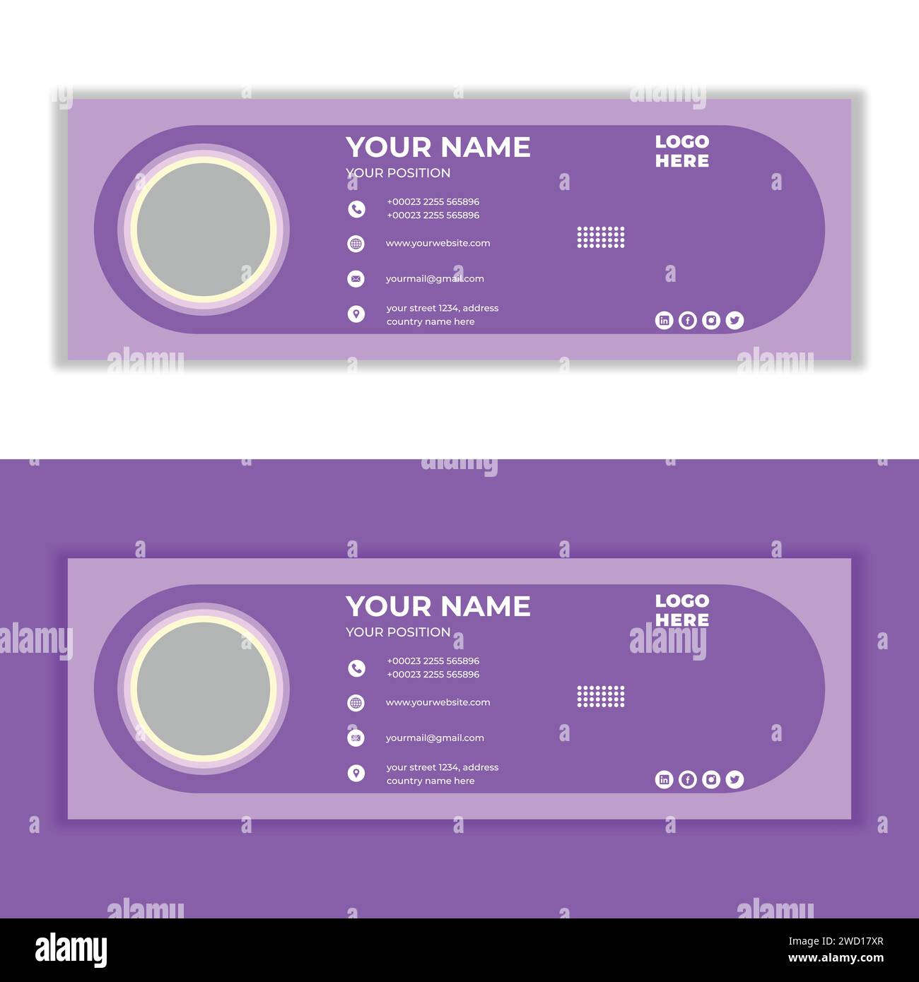 Email signature layout hi-res stock photography and images - Alamy