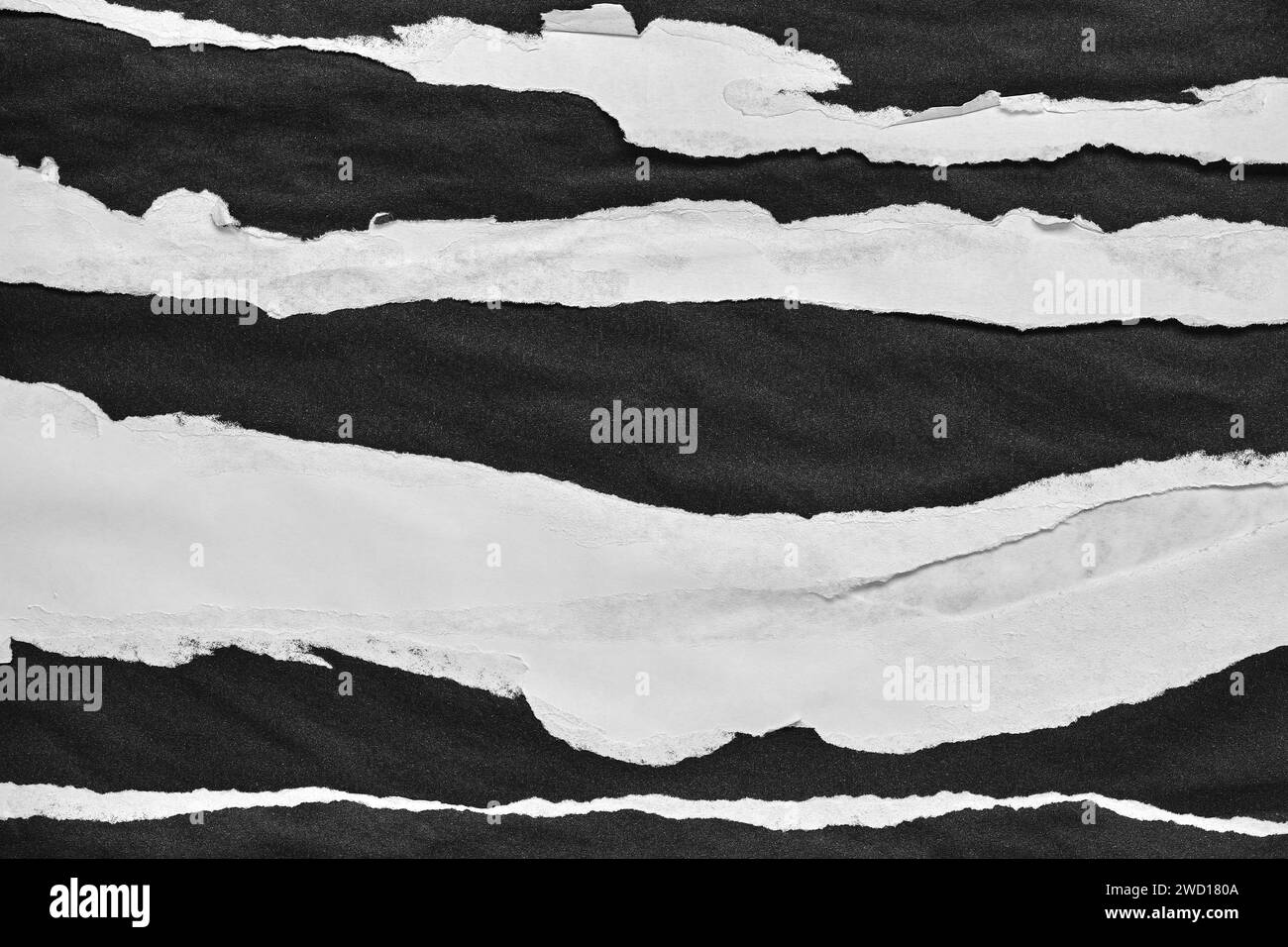 Black and White Torn Paper Collage Style, Ripped Paper Effect, Texture ...