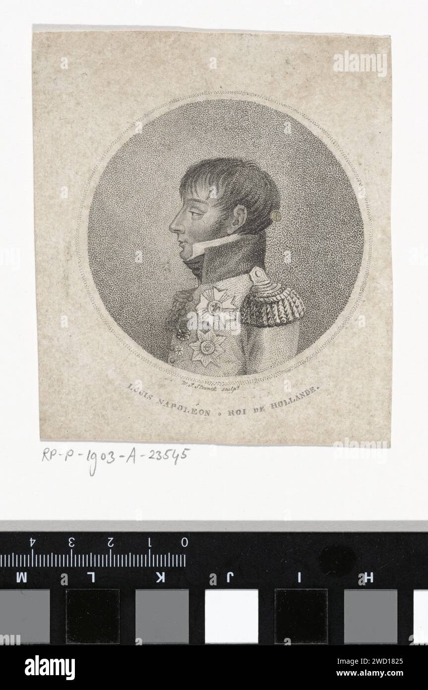 Portrait of Lodewijk Napoleon Bonaparte, Jacob Willem Strunck, 1806 - 1810 print Portrait of ...