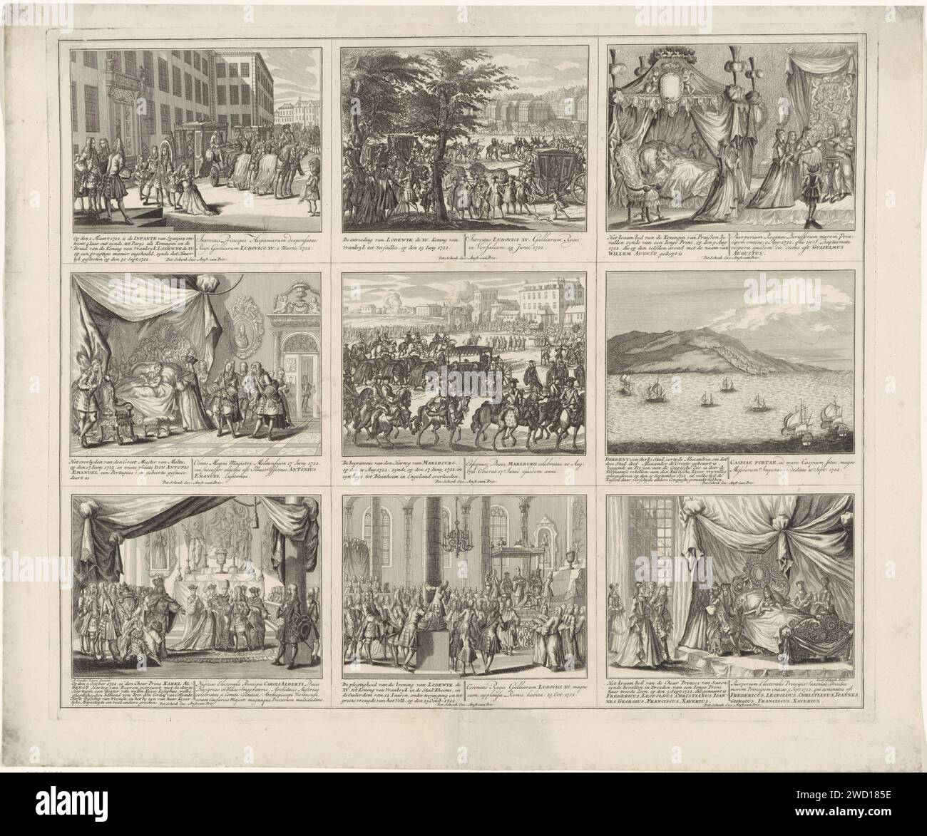 Schouwburg van den War (page XXIII), 1722, Leonard Schenk, After Adolf ...