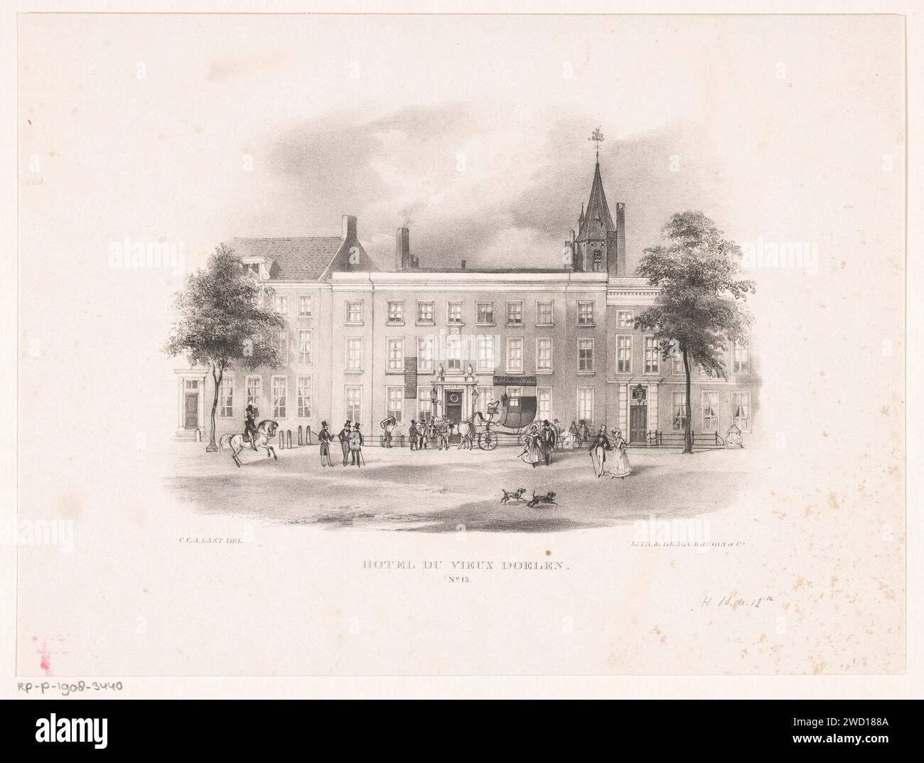 Hotel De Oude Doelen in The Hague, Carel Christiaan Antony Last, 1818 ...