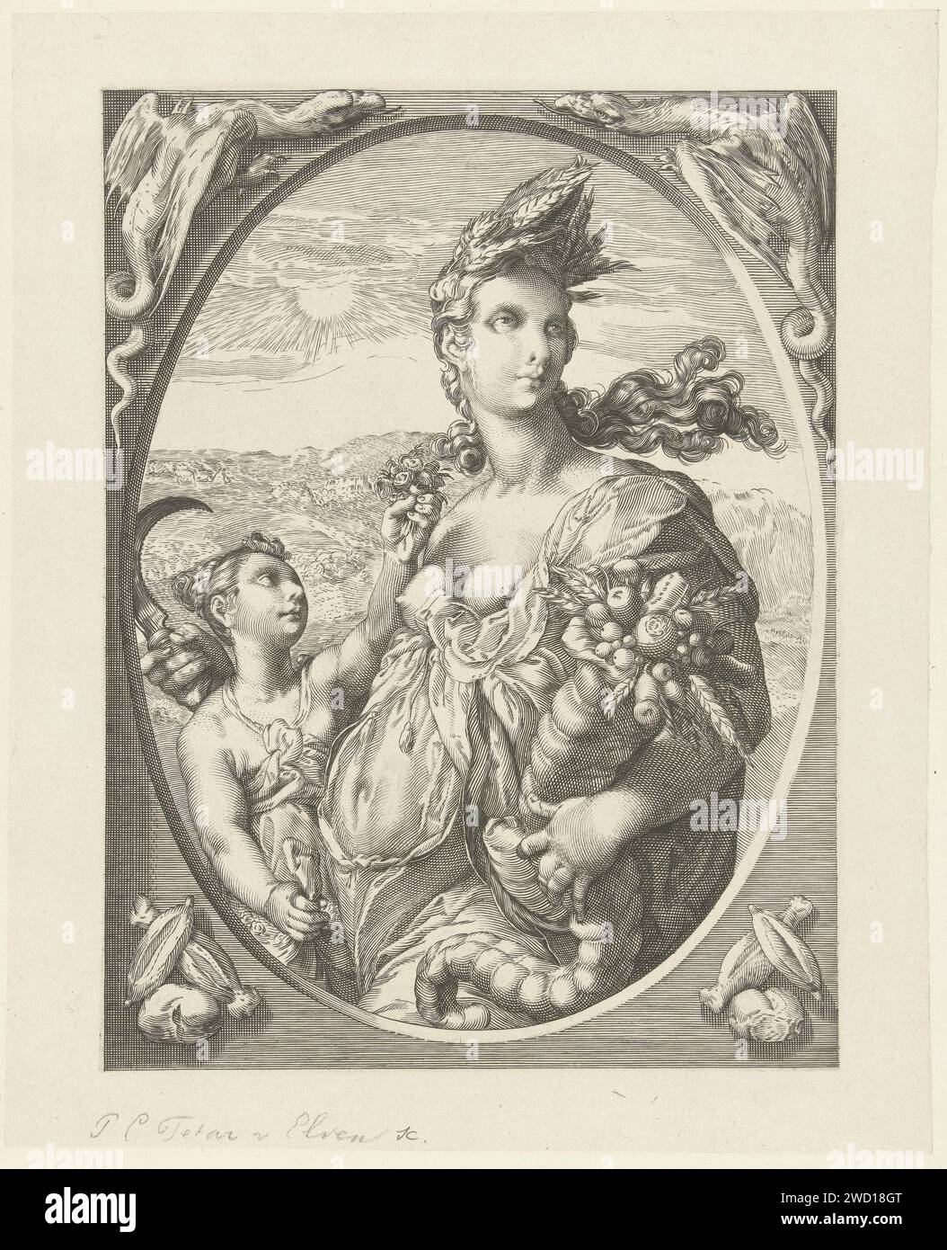 Ceres in Proserpina, Paul Tetar van Elven, After Jan Saenredam, After ...