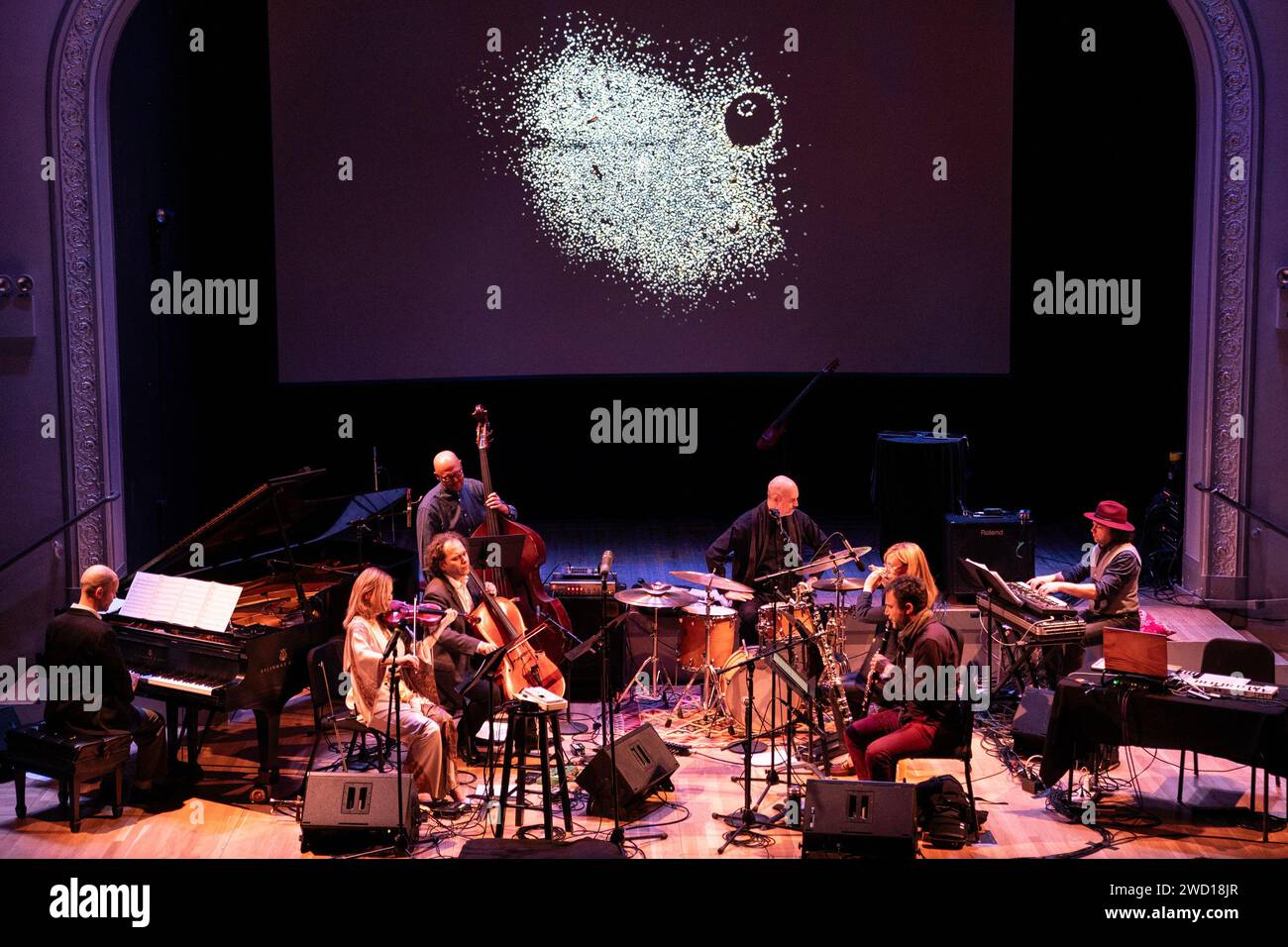 New York, USA. 17th Jan, 2024. Sakamoto Tribute Ensemble performs at ...