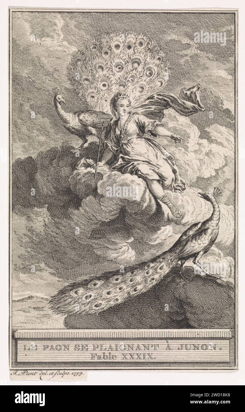 Juno in De Wolken, Jan Punt, 1759 print Juno is on the clouds ...