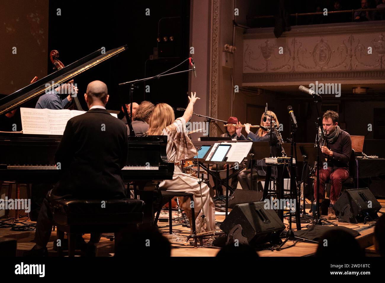 New York, USA. 17th Jan, 2024. Sakamoto Tribute Ensemble performs at ...