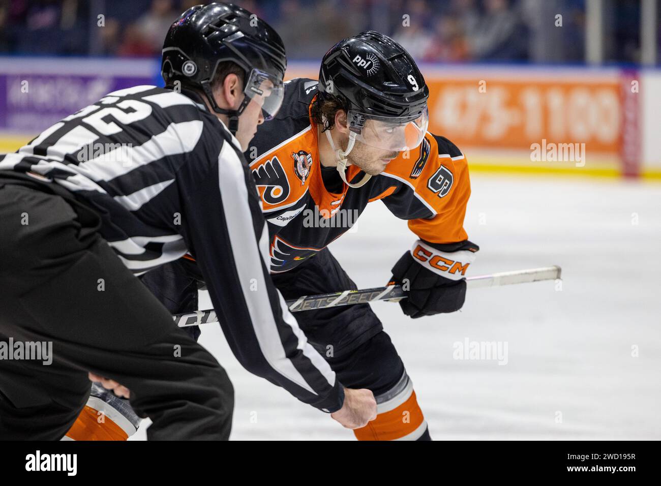 January 17th, 2024: Lehigh Valley Phantoms forward Tanner Laczynski (9 ...