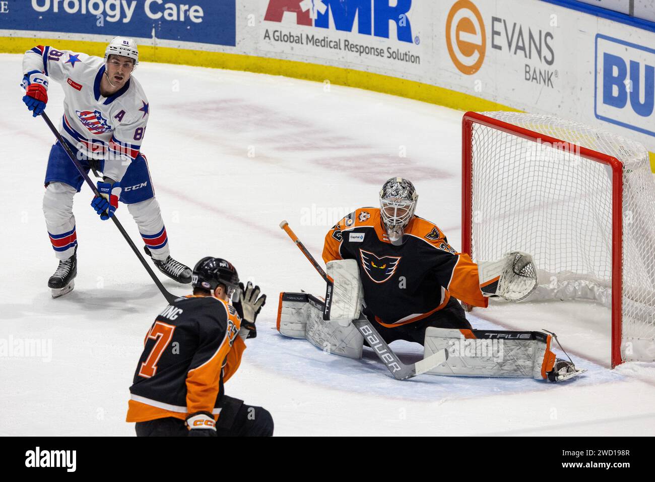 January 17th, 2024: Lehigh Valley Phantoms goaltender Felix Sandstrom ...