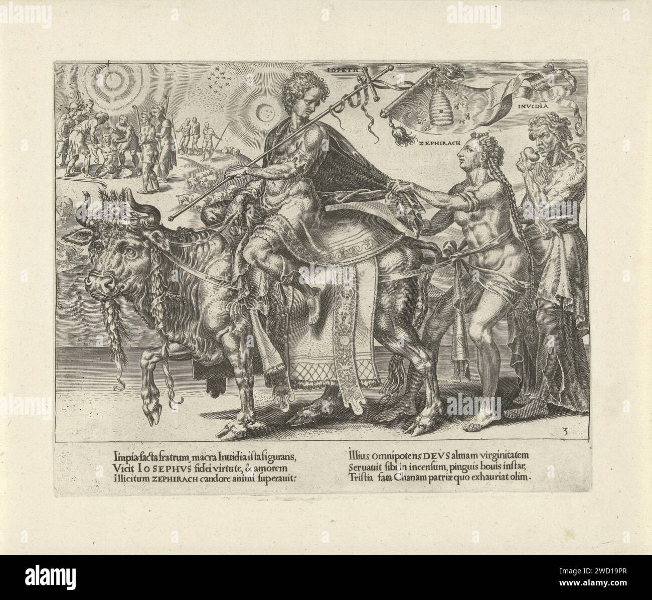 Triumph of Jozef, Dirck Volckertsz. Coornhert, after Maarten van ...