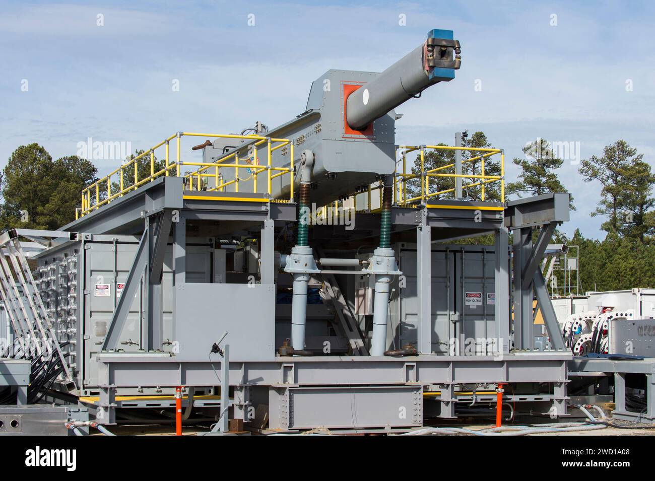 Electromagnetic Railgun, a long-range weapon that fires projectiles ...