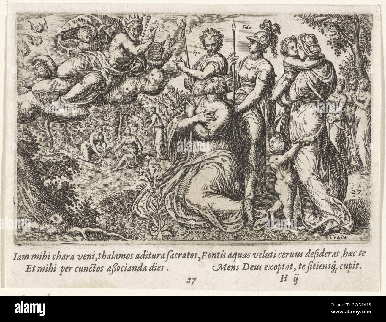 Bride is invited to heaven, Johannes Wierix (Possibly), after Gerard ...