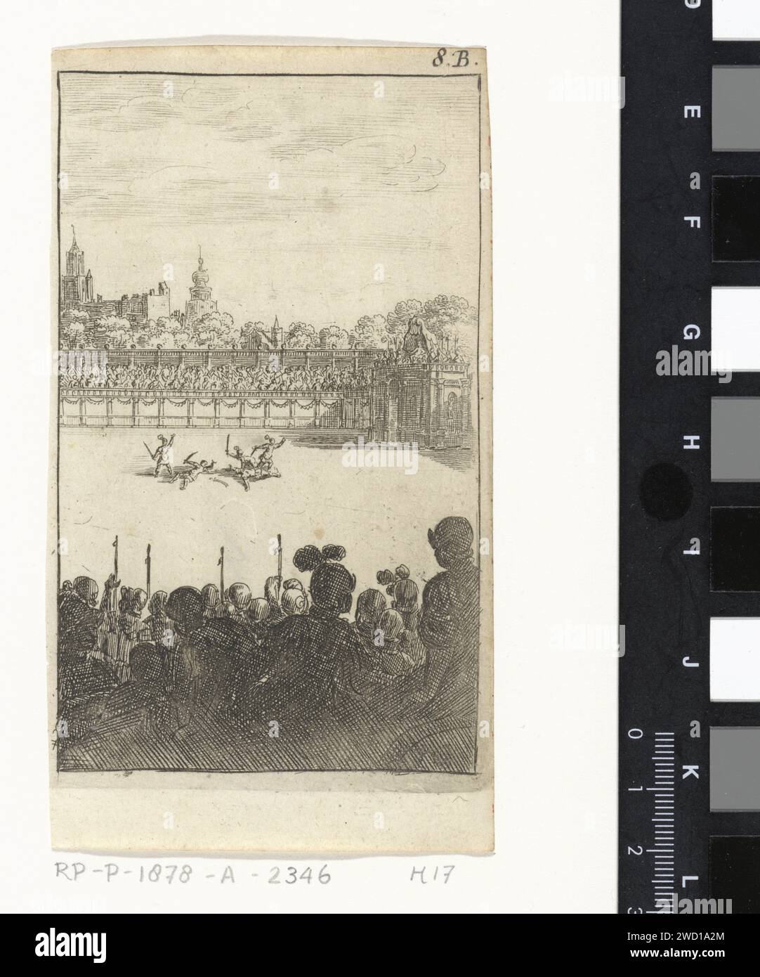 Fight between some armed men, Abraham Dircksz. Santvoort, 1667 print On ...