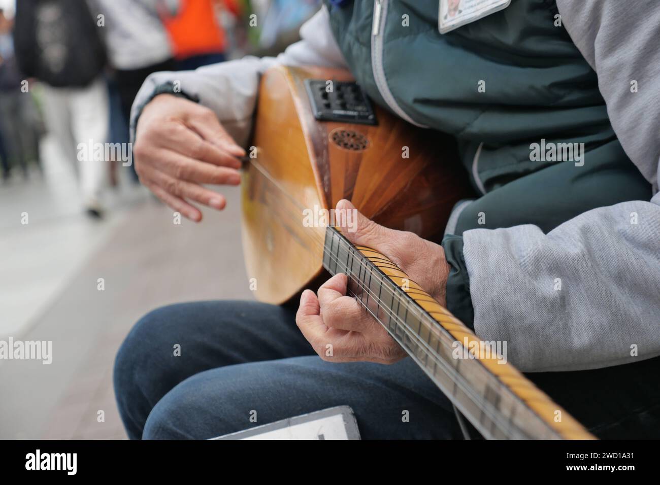 men playing traditional music instrument turkish saz Stock Photo - Alamy