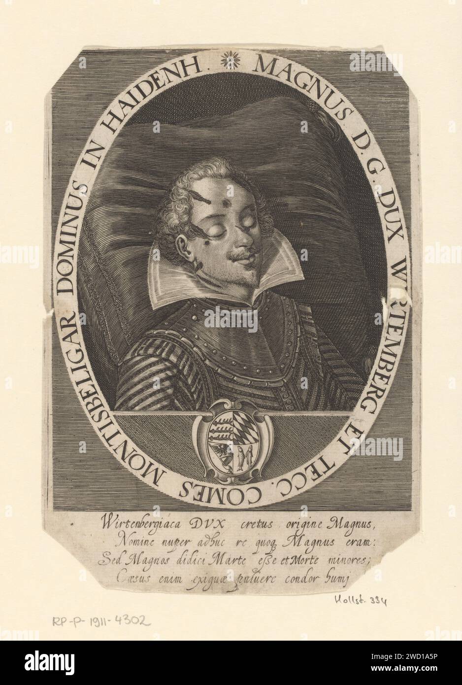 PortraT van Magnus von Württtemberg, Lucas Kilian (Possibly), 1606 ...
