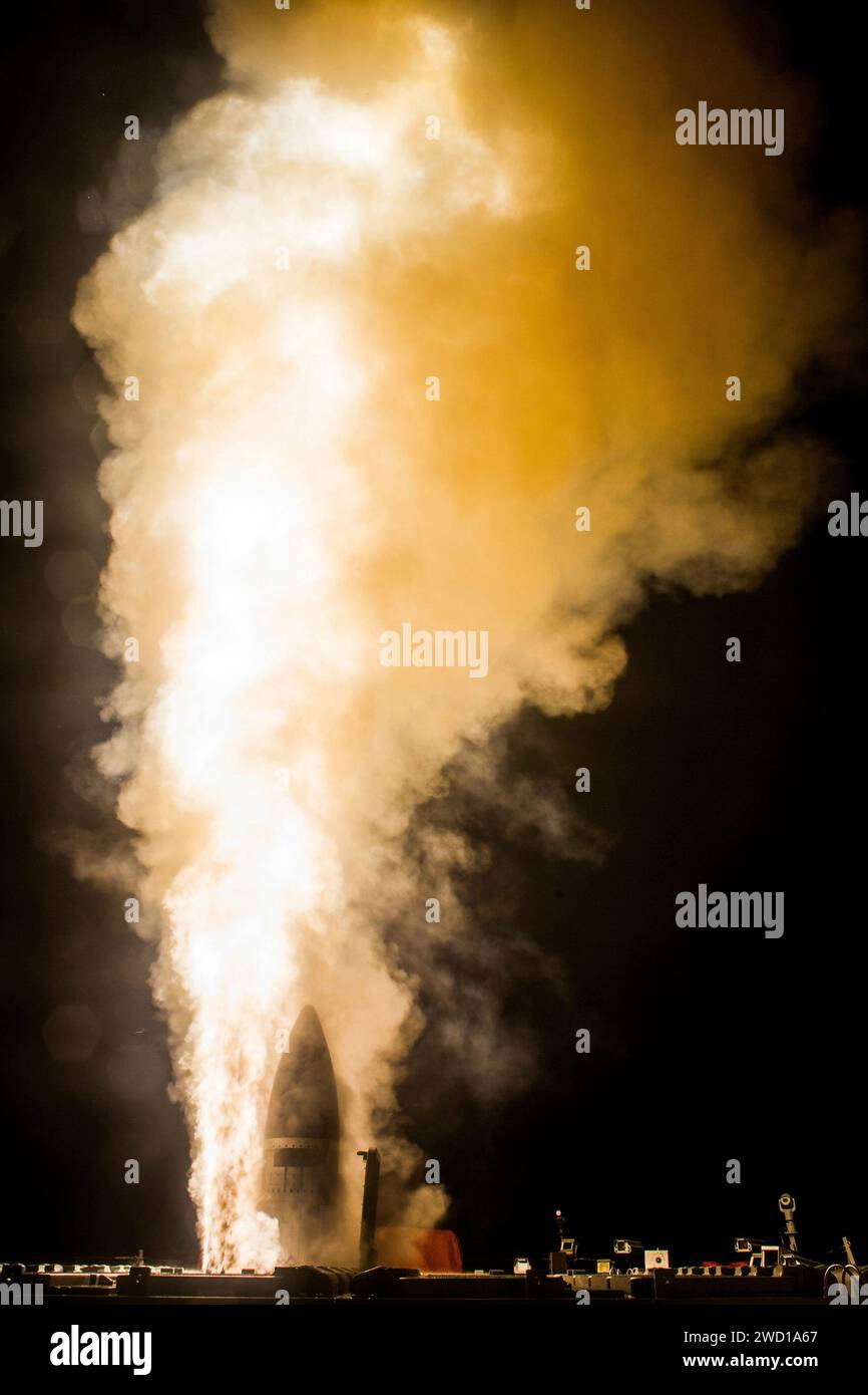 A Standard Missile-3 Block IIA is fired aboard guided-missile destroyer ...