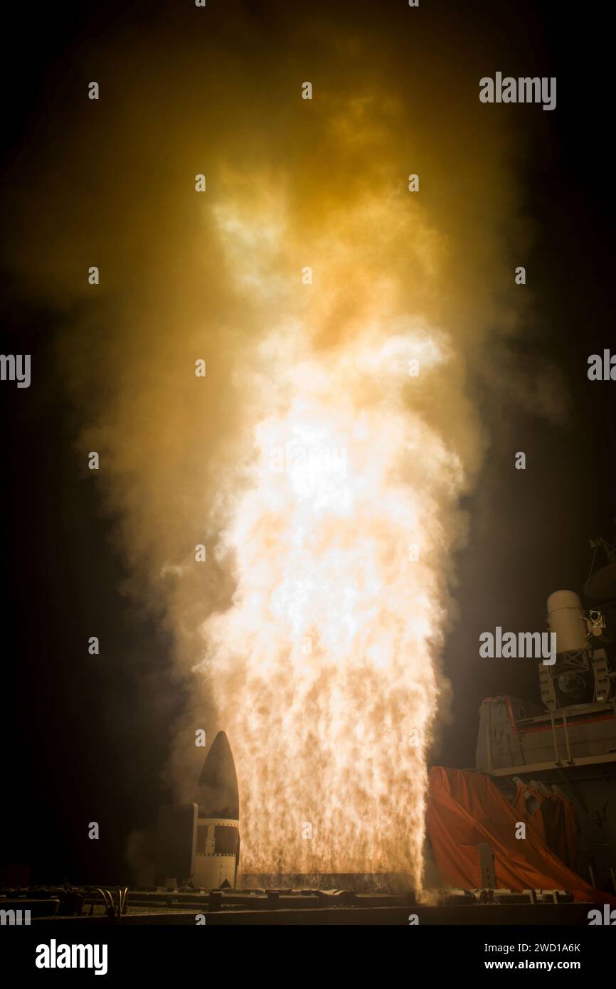 A Standard Missile-3 Block IIA is fired aboard guided-missile destroyer ...