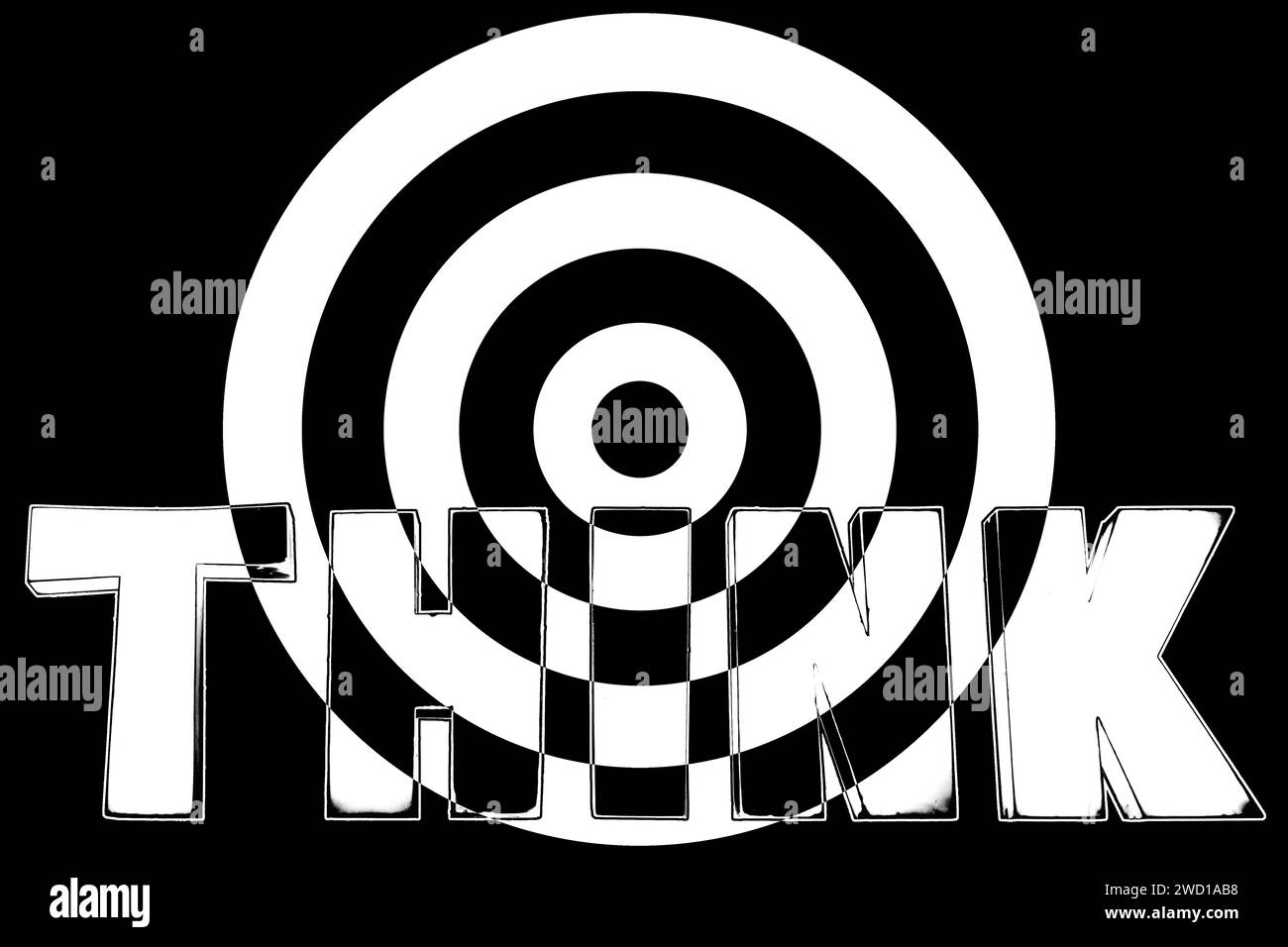 Target concept, think to win, think different, hit target, goal ...