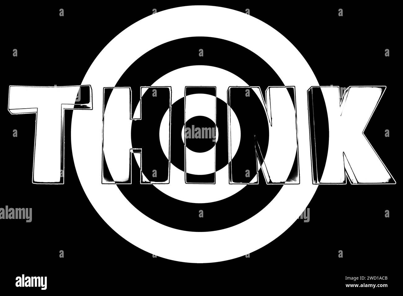 Target concept, think to win, think different, hit target, goal ...