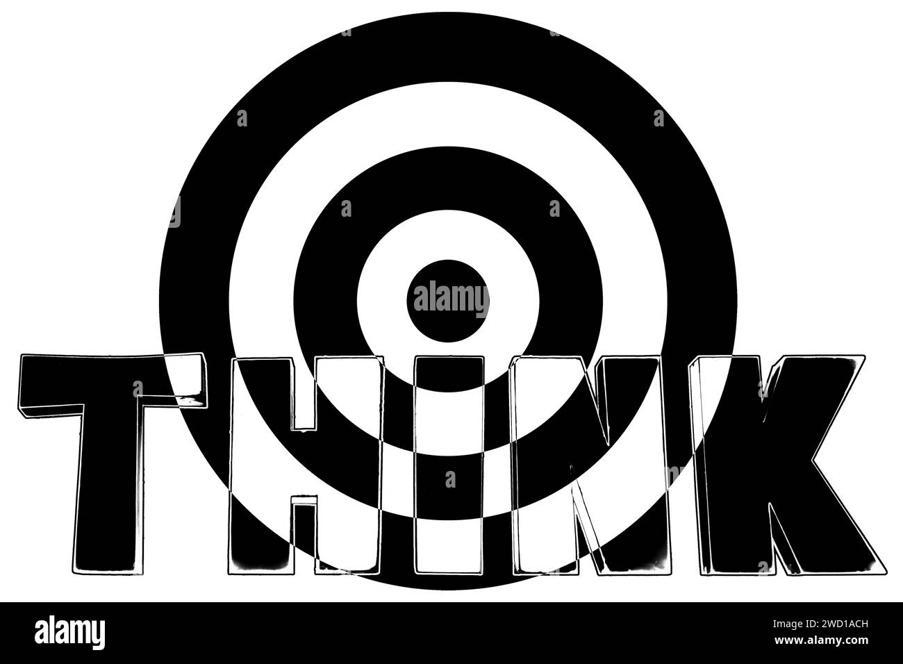 Target concept, think to win, think different, hit target, goal ...