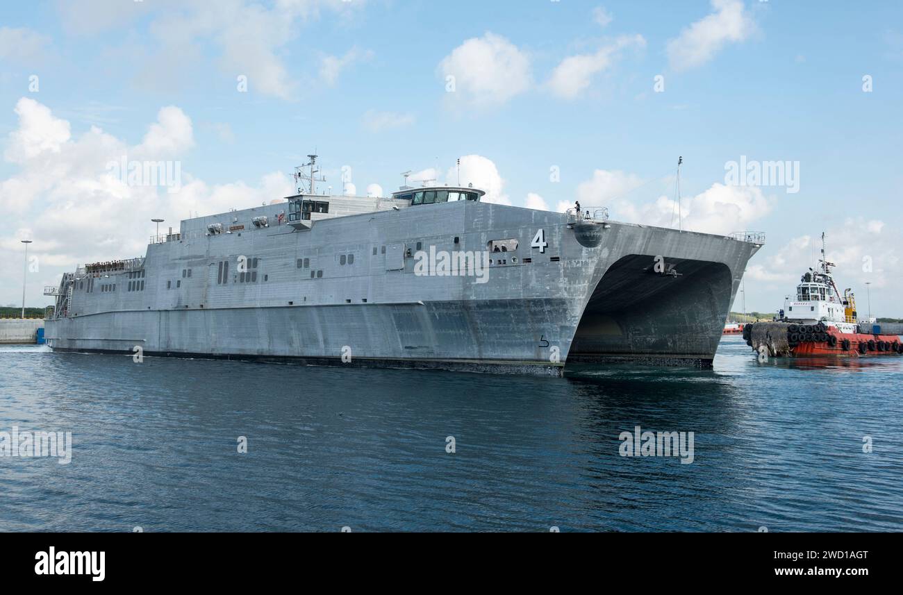 Expeditionary fast transport ship USNS Fall River arrives in Hambantota ...