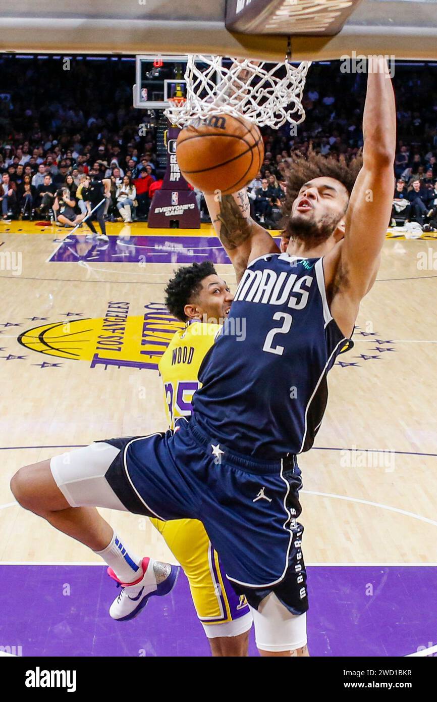 Los Angeles, United States. 17th Jan, 2024. Dallas Mavericks' Dereck ...