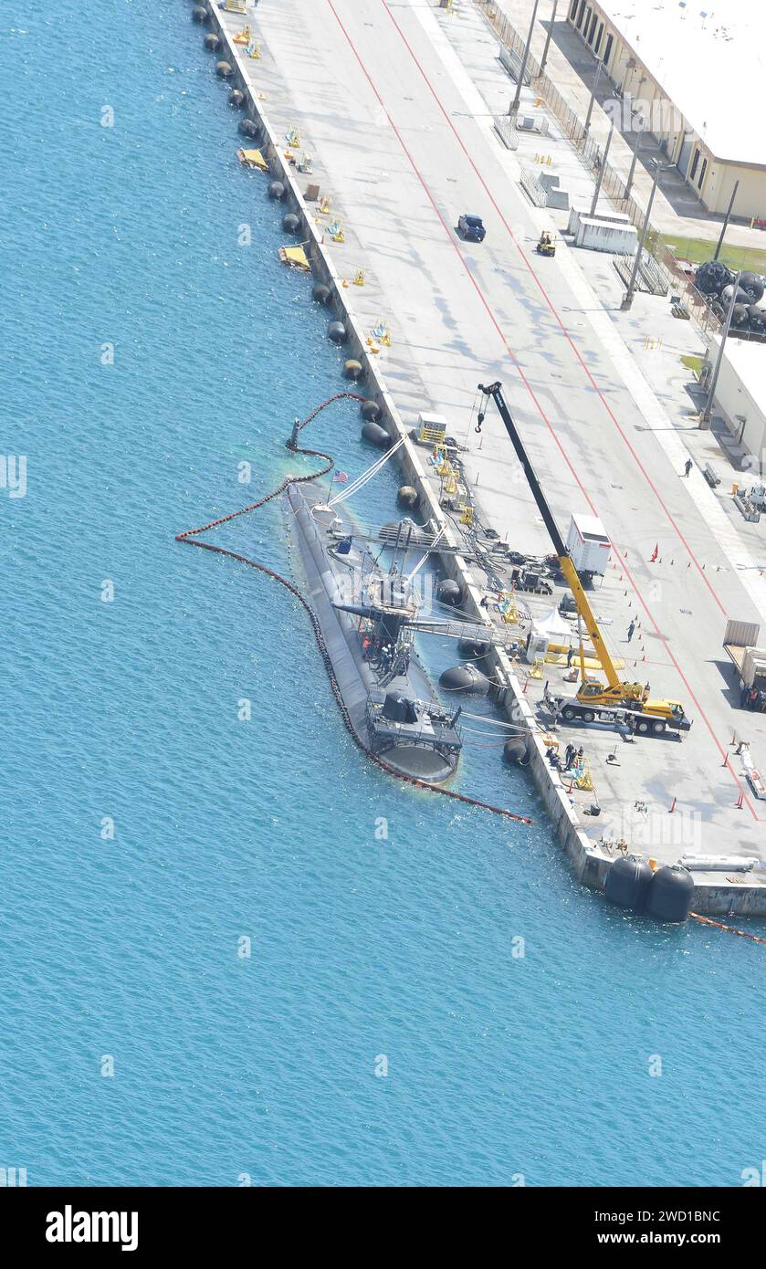 Fast attack submarine USS Key West sits pierside in its home port of ...