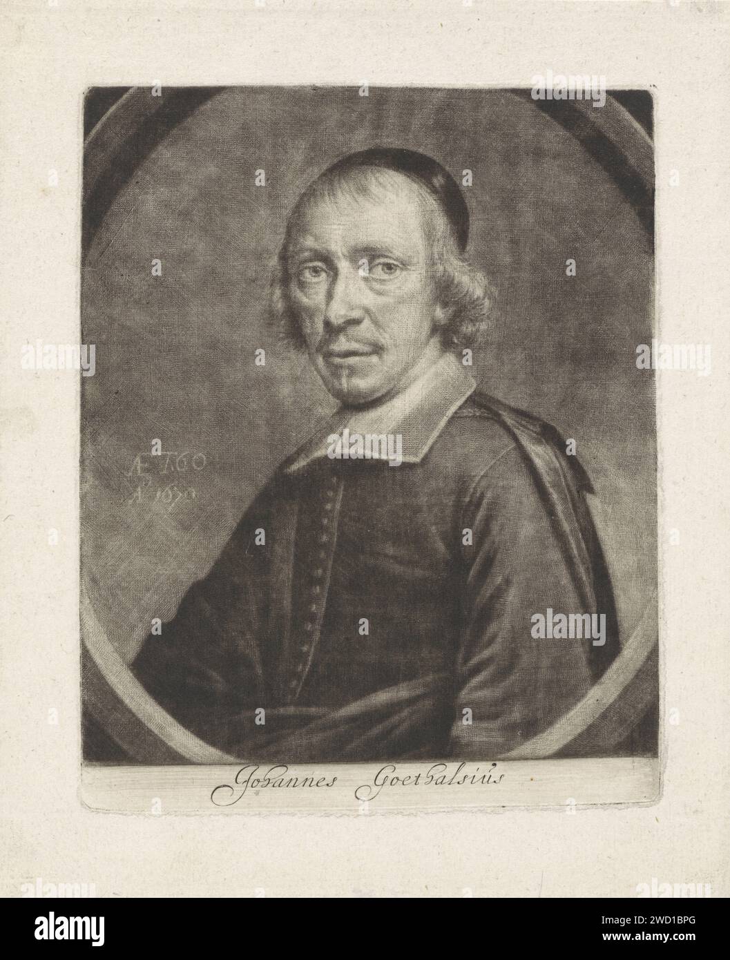 Portret van Johannes Goethals, Jan Network (I), 1670 print Johannes ...