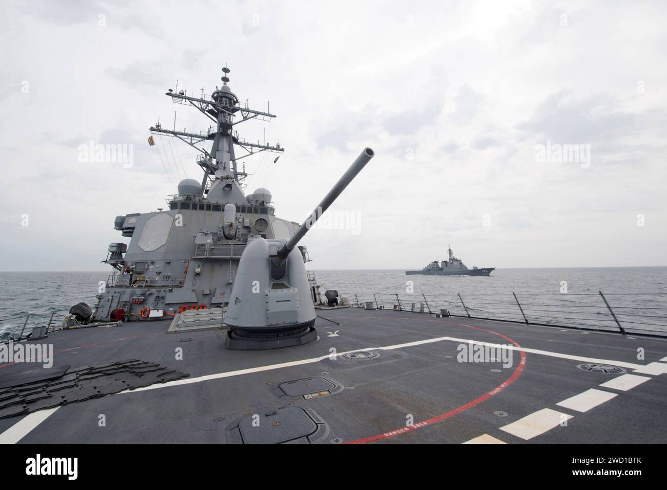 USS Fitzgerald conducts a training exercise with the Japanese guided ...