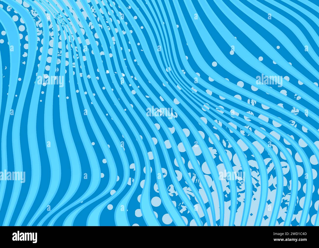 Blue curved waves waves abstract corporate background. Vector halftone ...