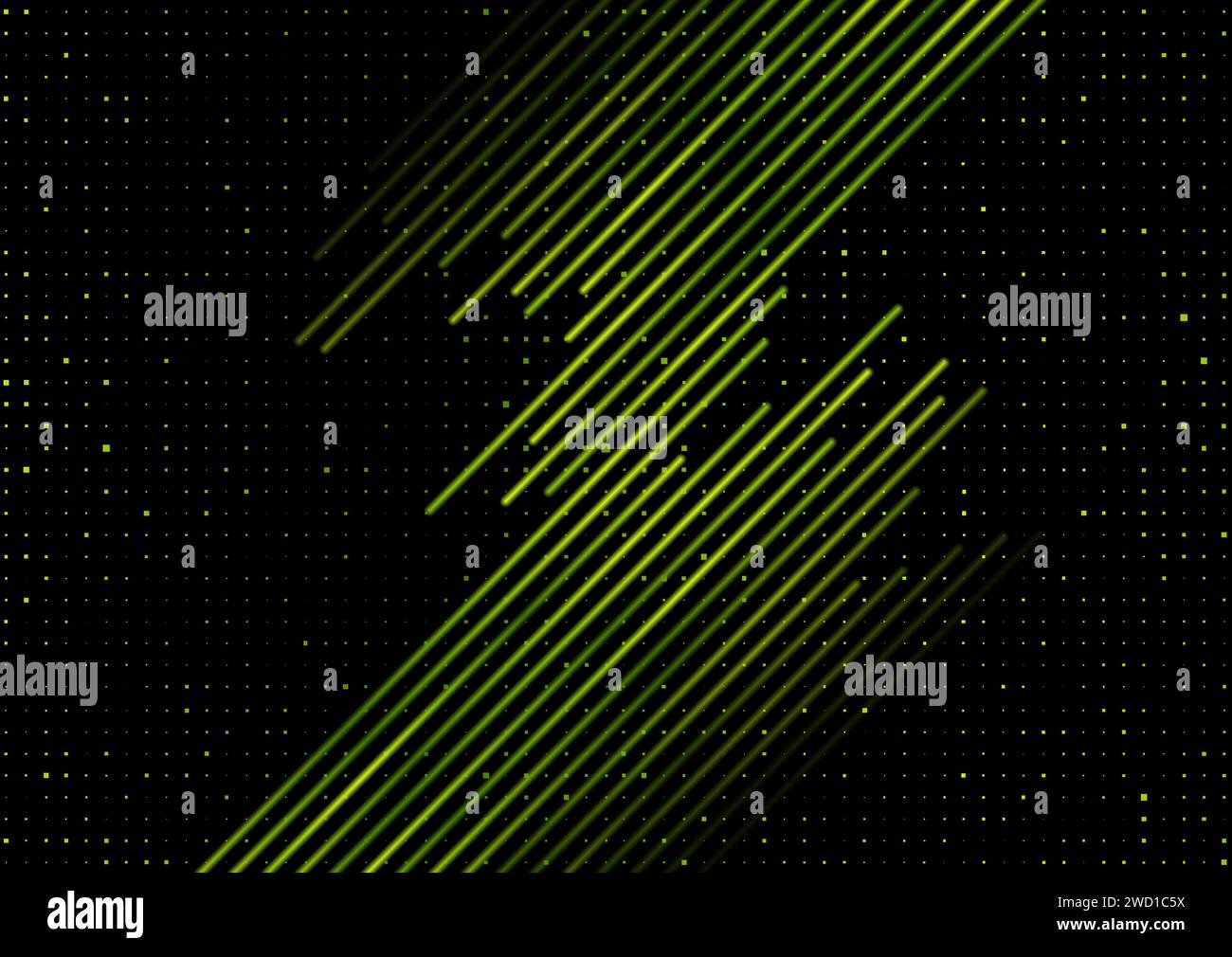 Green smooth lines and small dots abstract geometry background. Vector ...