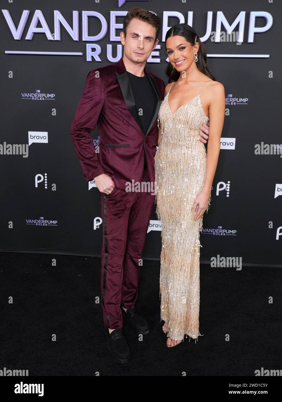 James Kennedy, left, and Ally Lewber arrive at the season 11 premiere ...