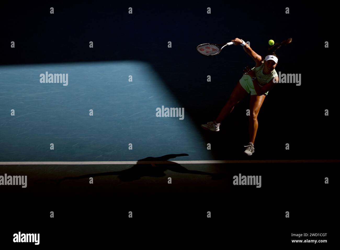 Melbourne, Australia. 18th Jan, 2024. Jessica Pegula of the USA in action during her 2nd round ...