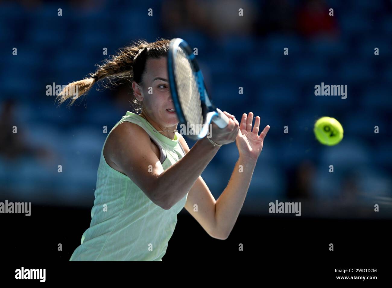 Melbourne, Australia. 18th Jan, 2024. Clara Burel of France in action during her 2nd round match ...