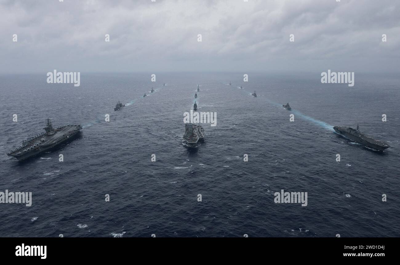 Ships from the Indian Navy, Japan Maritime Self-Defense Force and the U ...