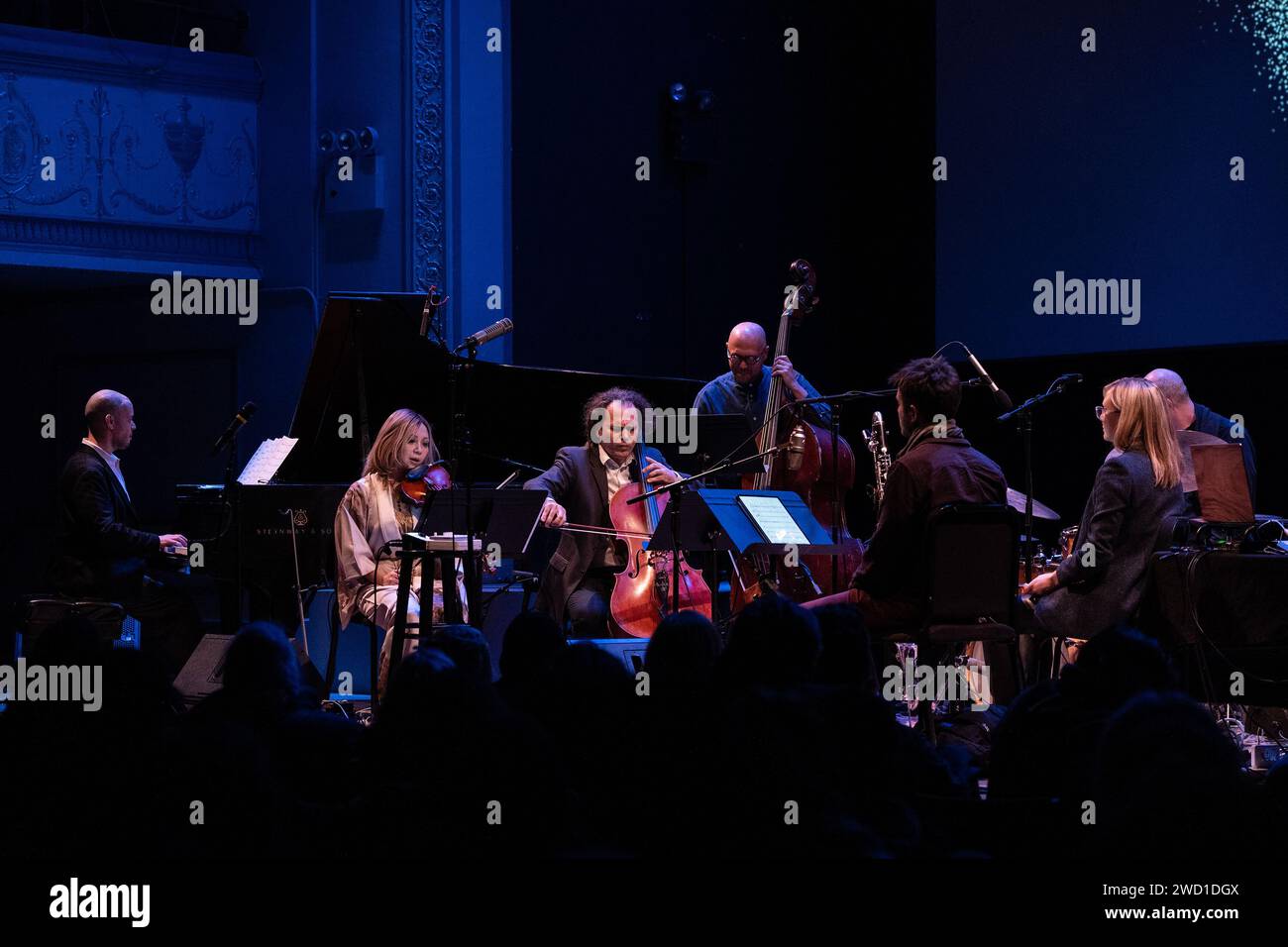 New York, USA. 17th Jan, 2024. Sakamoto Tribute Ensemble performs at ...