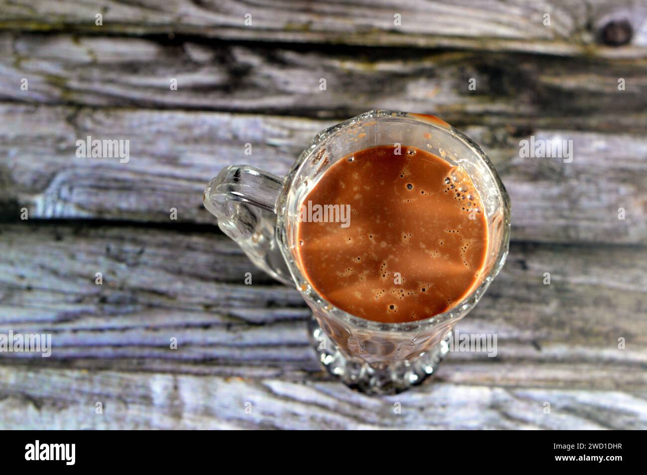 milk chocolate drink, a type of flavored milk made by mixing cocoa ...