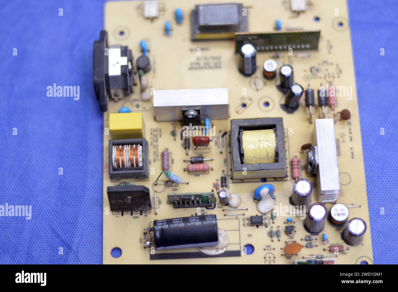 Cairo, Egypt, January 13 2024: interior of LED TV Television main board ...