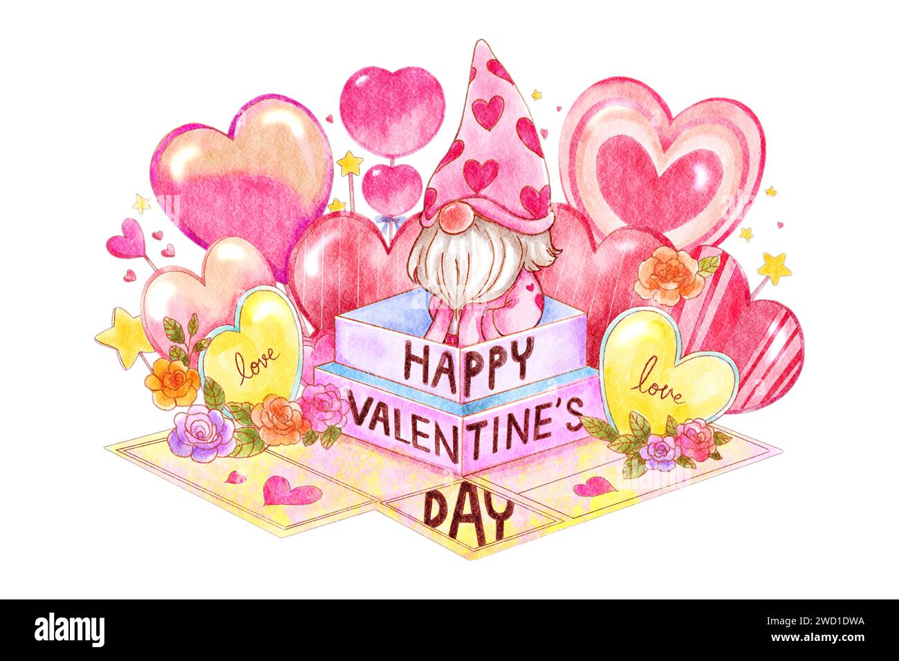 Gnome in gift box Cut Out Stock Images & Pictures - Alamy