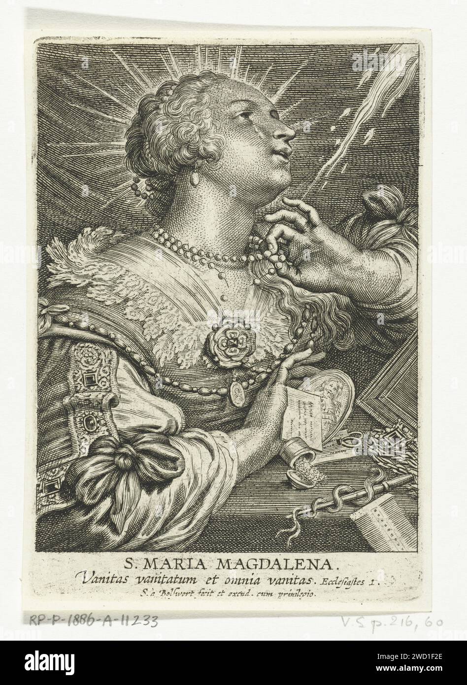 Maria Magdalena gets rid of her wealth, Schelte Adamsz. Bolswert, after ...