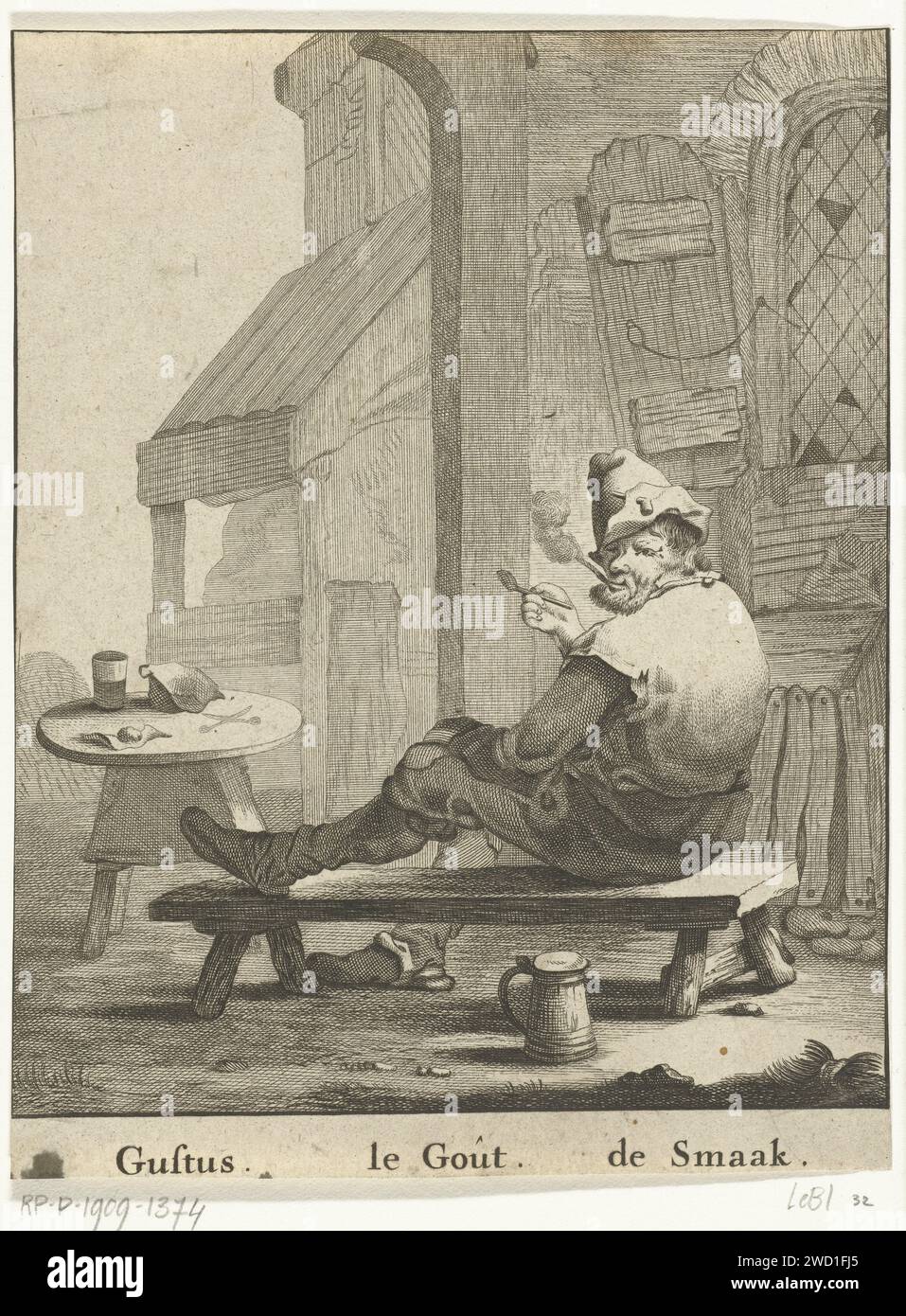De Taste: Pipping Man, Abraham de Blois, After Andries Both, 1679 ...