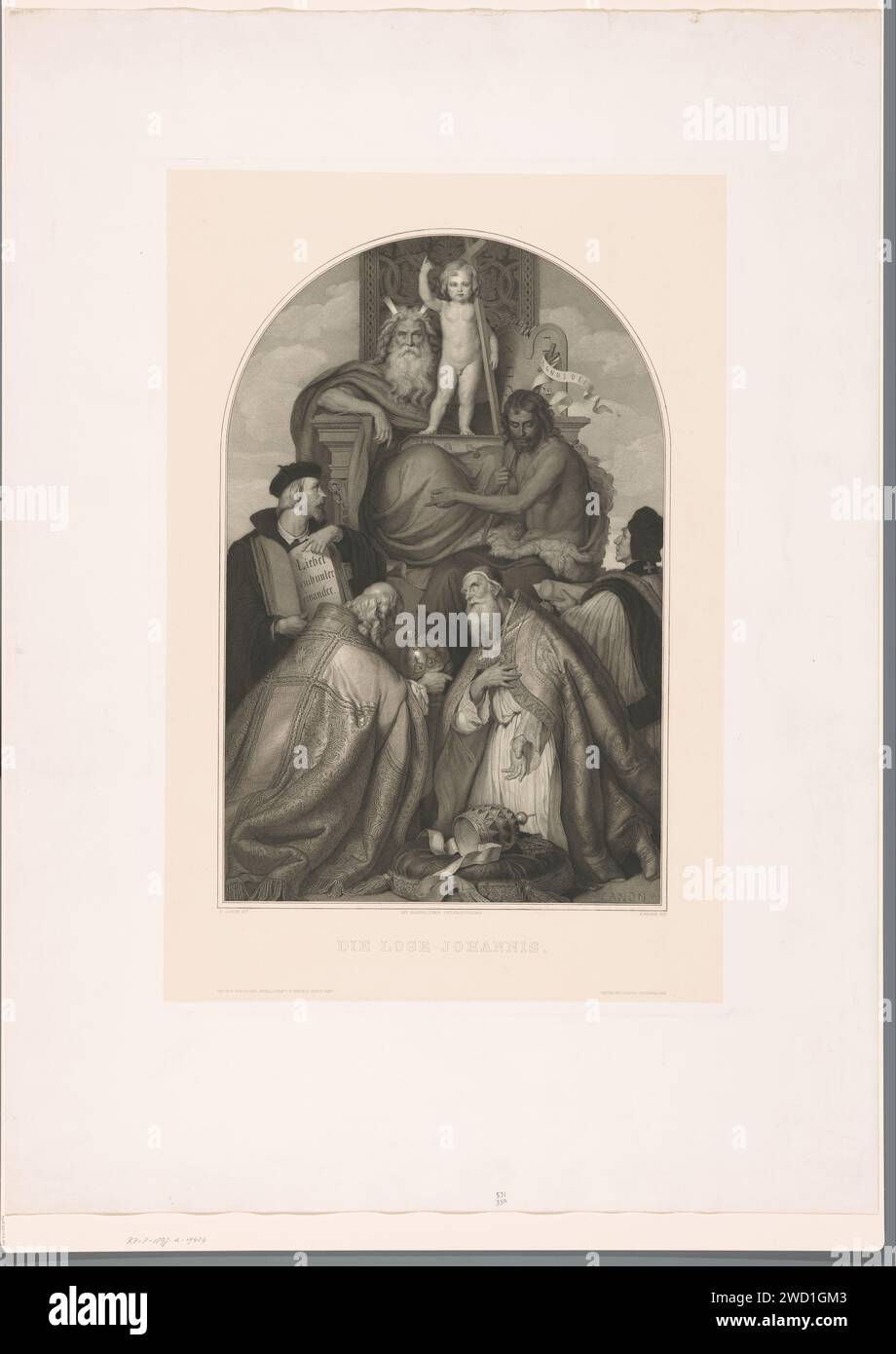 Christkind surrounded by saints and church fathers, G. Frank, after ...