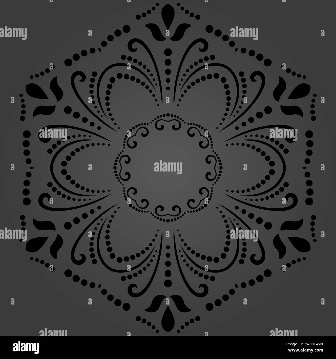 Floral pattern with arabesques. Abstract classic oriental ornament ...