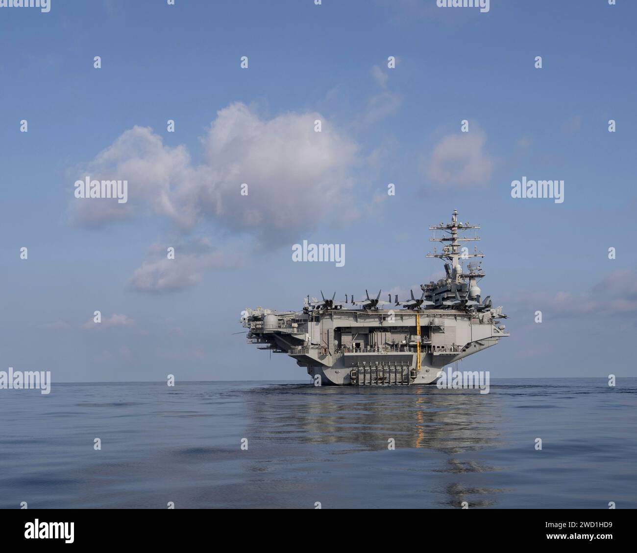 The aircraft carrier USS Nimitz transits the North Arabian Sea Stock ...