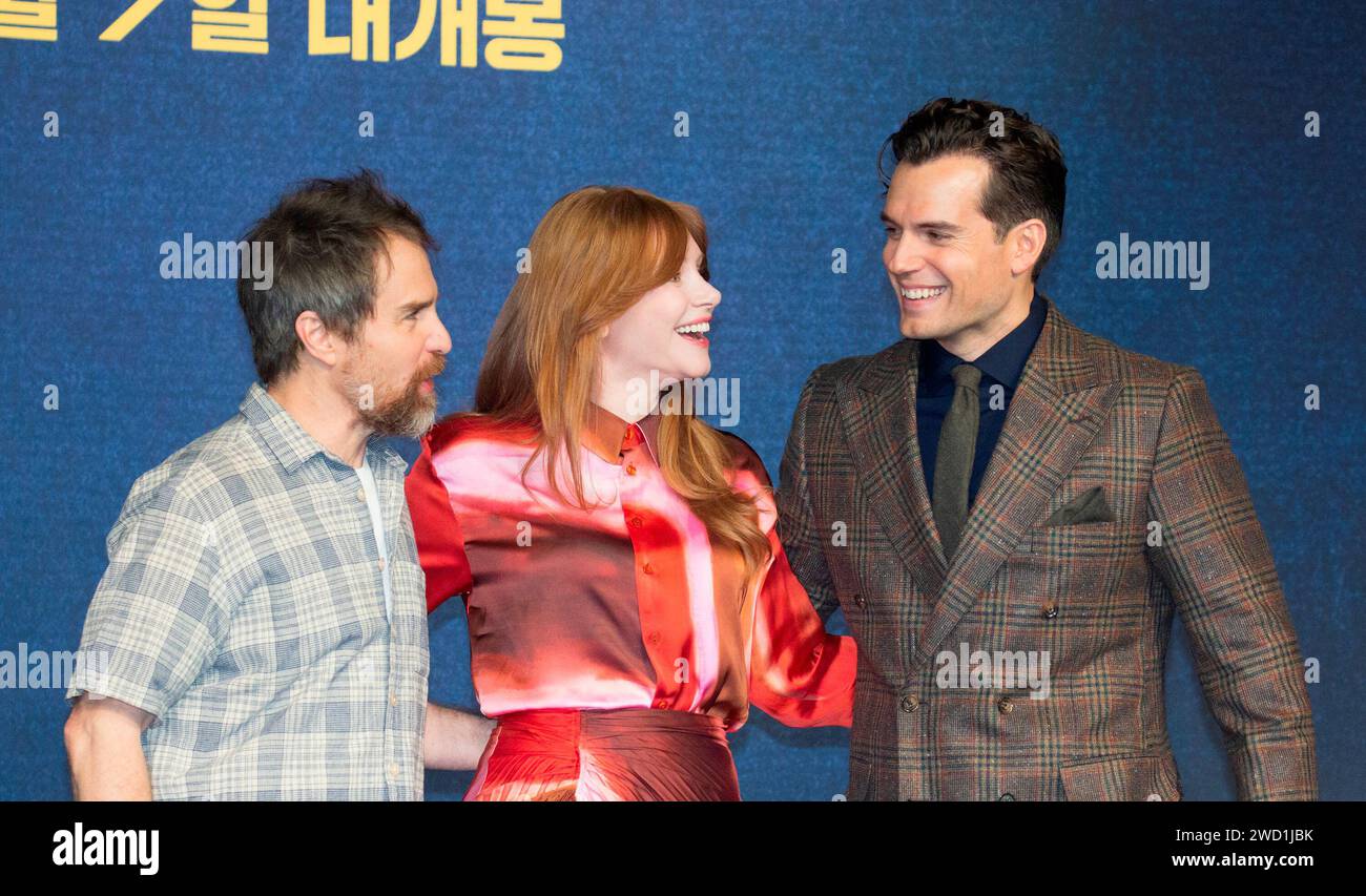 Sam Rockwell, Bryce Dallas Howard and Henry Cavill, Jan 18, 2024 : (L-R ...