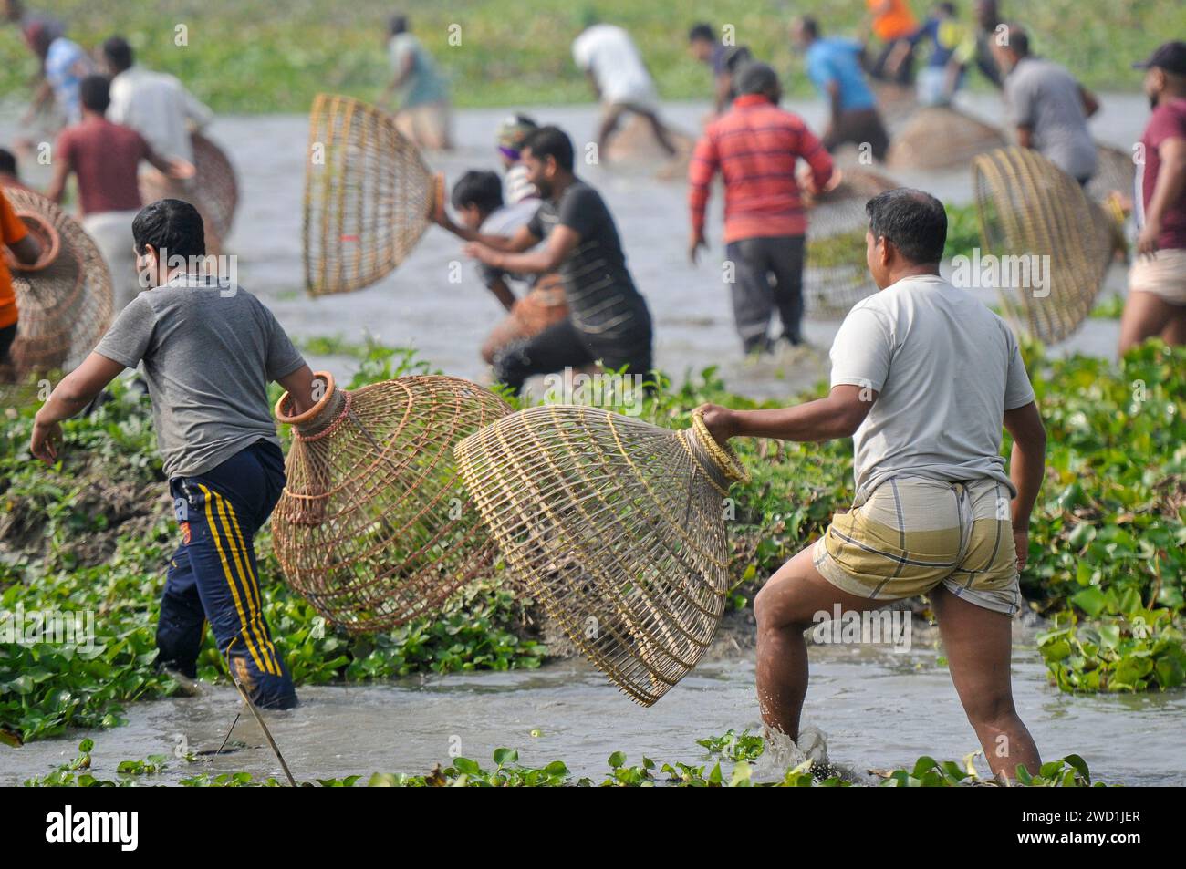 Bangladeshi villagers fishing hi-res stock photography and images - Alamy