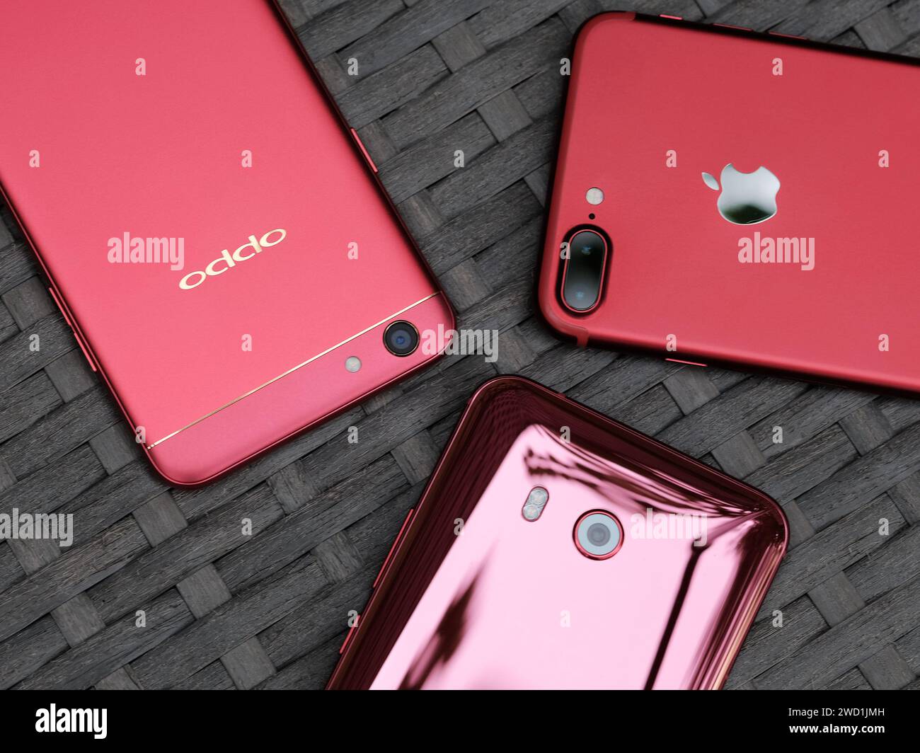 HCMC, VN - Jan 2024. Oppo F3 Red Smartphone Stock Photo - Alamy