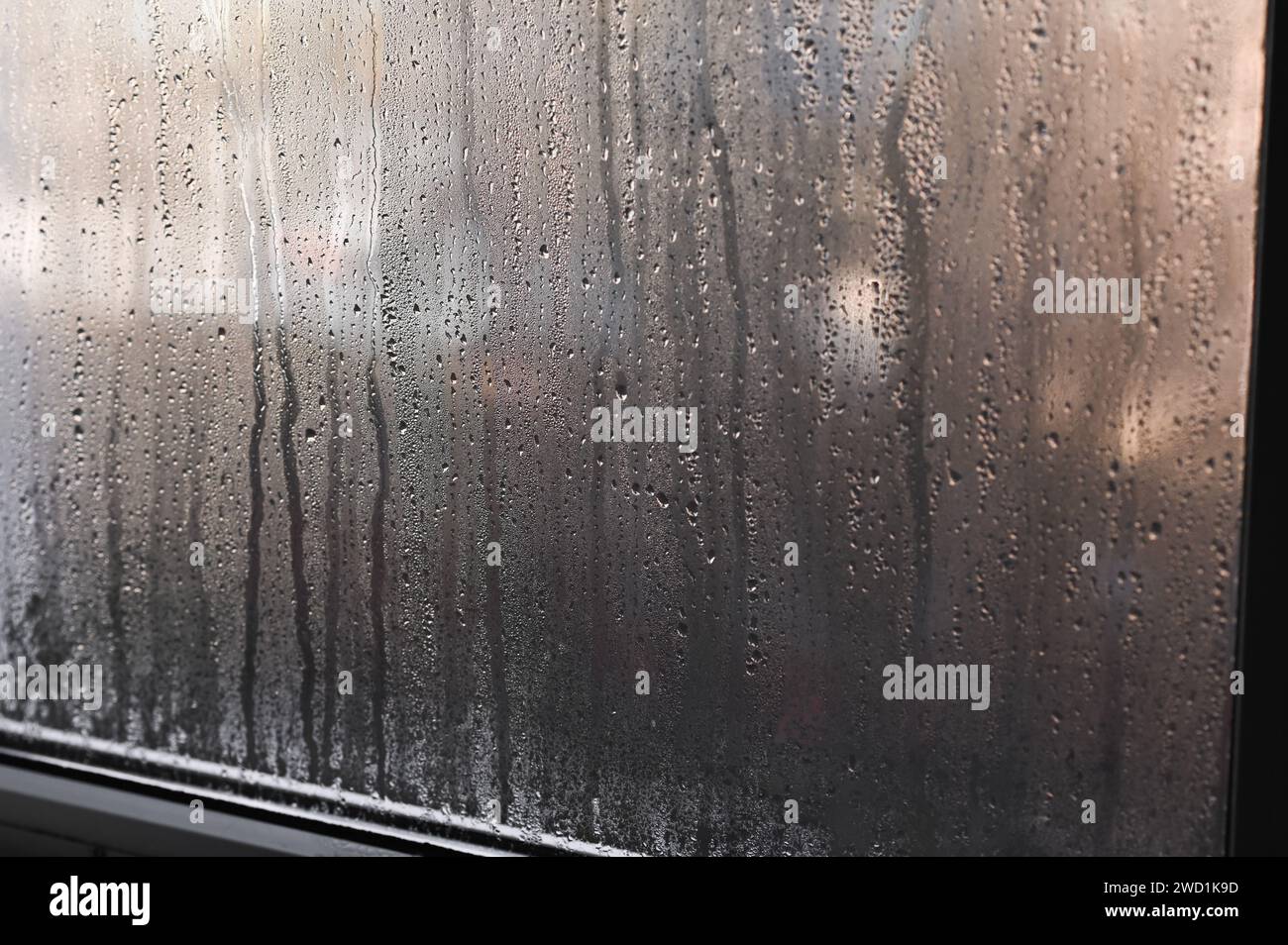a close-up window from which water is flowing Stock Photo - Alamy