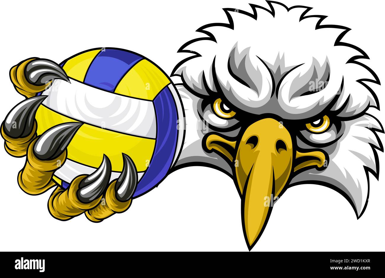 Eagle Hawk Bird Volleyball Volley Ball Mascot Stock Vector Image & Art ...